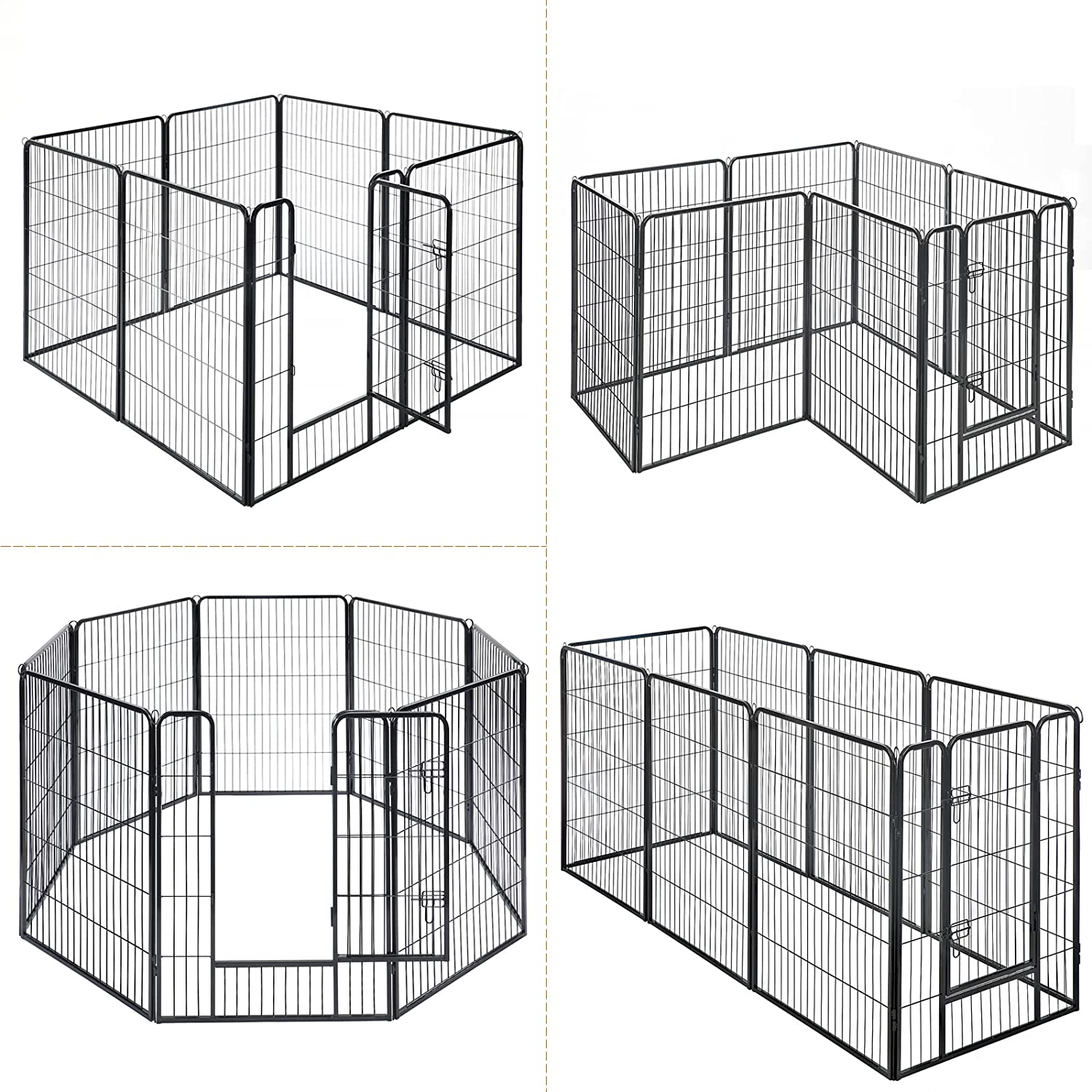 Kavez za pse, igralište za kućne ljubimce s 8 ploča, 77 x 100 cm ...