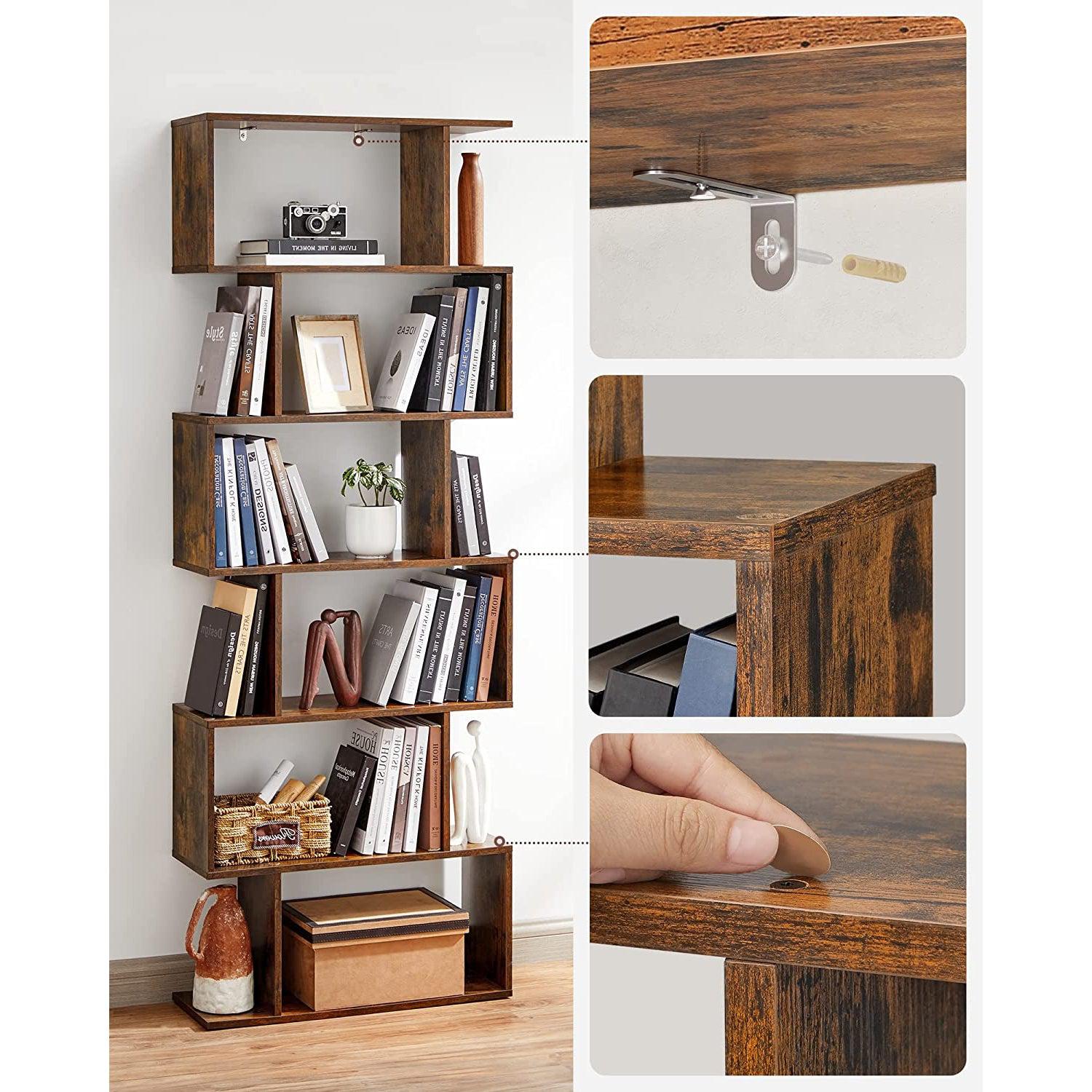 Polica za knjige, samostojeće ukrasne police za odlaganje 70 x 190,5 x ...